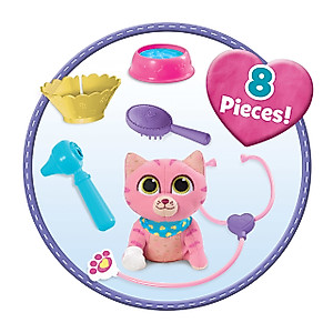Just Play Disney Junior Doc McStuffins On-the-Go Pet Carrier and Accessories – Whispers, 5.5-inch Plushie, Kids Toys for Ages 3 Up
