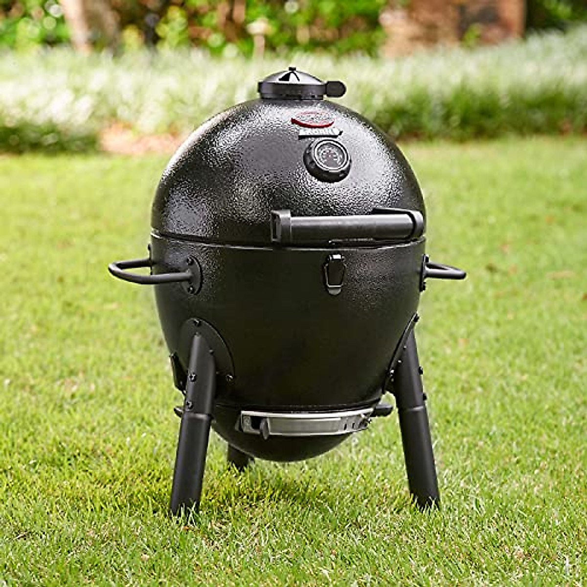 Char-Griller E6714 AKORN Jr. Portable Kamado Charcoal Grill + Grill Cover Bundle