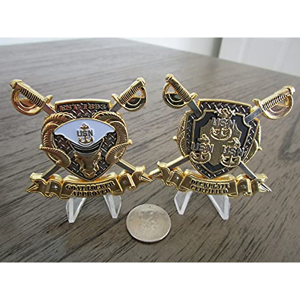 Set of 6 USN CPO Navy Chief Goat Locker Chief Petty Officer Challenge Coins