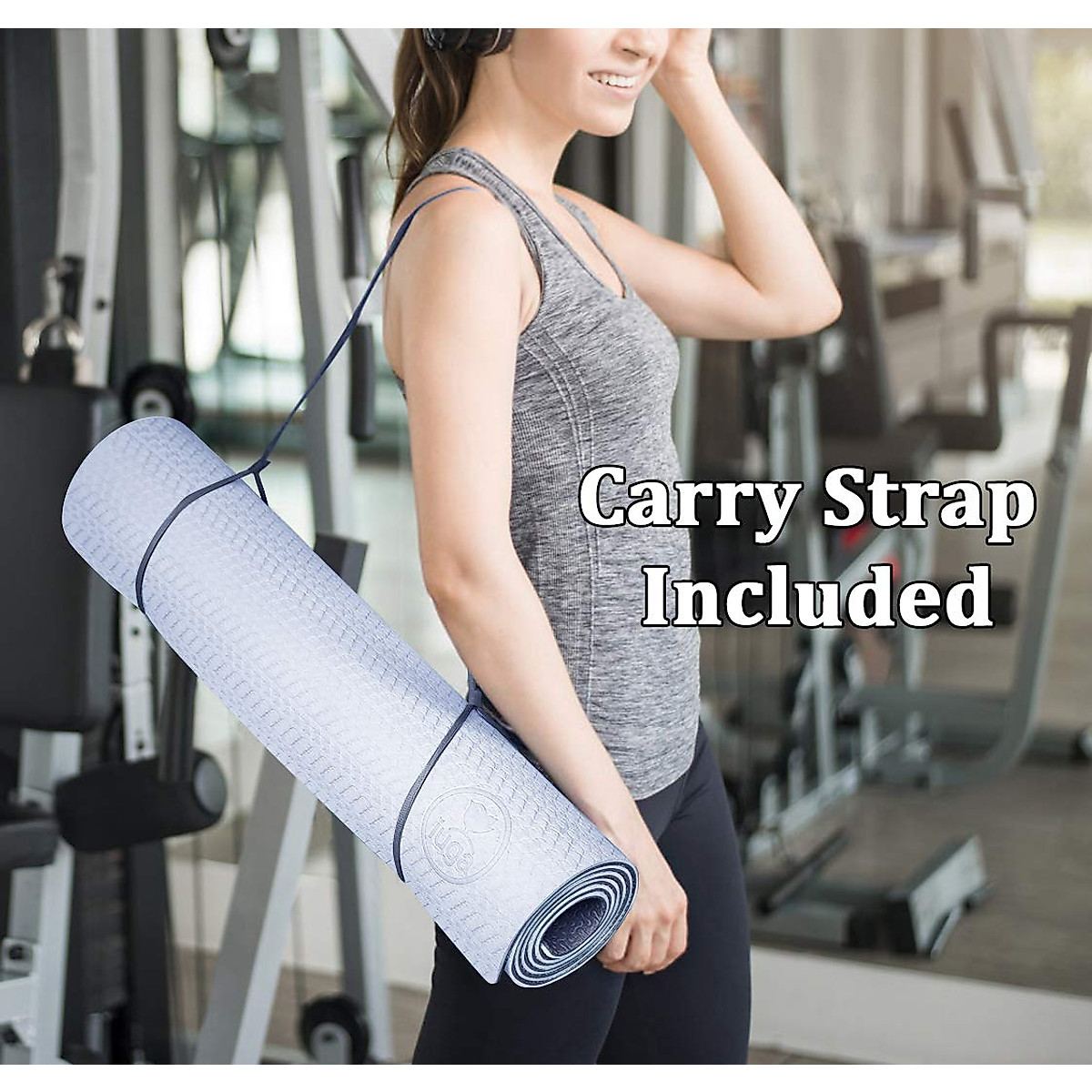 IUGA Yoga Mat Non Slip Anti-tear Yoga Mats Eco Friendly Hot Yoga Mat Thick Workout & Exercise Mat for Yoga, Pilates and Fitness (72"x 24"x 6mm)