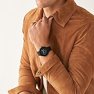 Fossil Unisex Gen 6 44mm Wellness Edition Touchscreen Silicone Smart Watch, Color: Black (Model: FTW4069V)