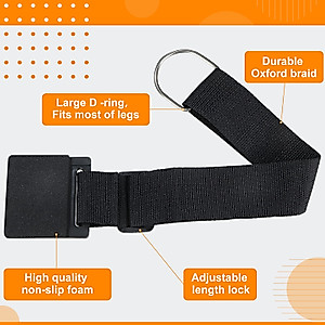 2 Pack Cello Endpin Anchor Non Slip Stopper Cello Antiskid Device Adjustable Strap with 2 Pieces Rubber End Pin Protector Musical Instrument Accessories, Black (Rubber Stopper Included)