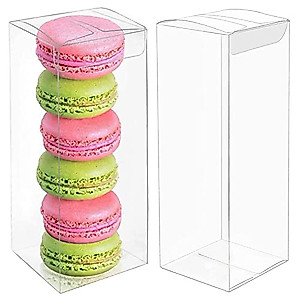 26 PCS Clear Gift Boxes Plastic Favor Boxes Transparent Cube Boxes PET Boxes for Wedding,Party,Baby Shower,Bridal Shower 2x2x6inch