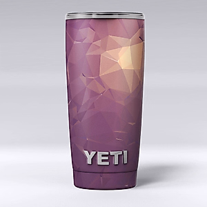 Design Skinz Purple Geometric V18 - Skin Decal Vinyl Wrap Kit Compatible with The Yeti Rambler Cooler Tumbler Cups