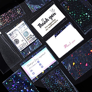 200 Pcs Laser Flashing Card Sleeves Photo Card Sleeves Kpop Holographic Photocard Sleeves Little Star Heart Glass Gemstone Transparent Trading Cards Sleeves 2.6 x 3.5 Inches