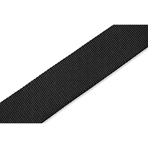 Levy's Leathers 2" Polypropylene Guitar Strap with Genuine Leather Ends and Tri-glide Adjustment; Black (M8POLY-BLK)