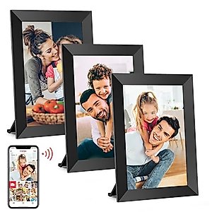Frameo 10.1 Inch WiFi Digital Picture Frame, 1280x800 HD IPS Touch Screen Photo Frame Electronic, 32GB Memory, Auto-Rotate, Wall Mountable, Share Photos/Videos via Frameo App from Anywhere 3 Pack