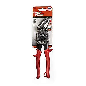 Wiss 9-1/4" Metalmaster Offset Straight and Left Cut Aviation Snips - M6R , Red