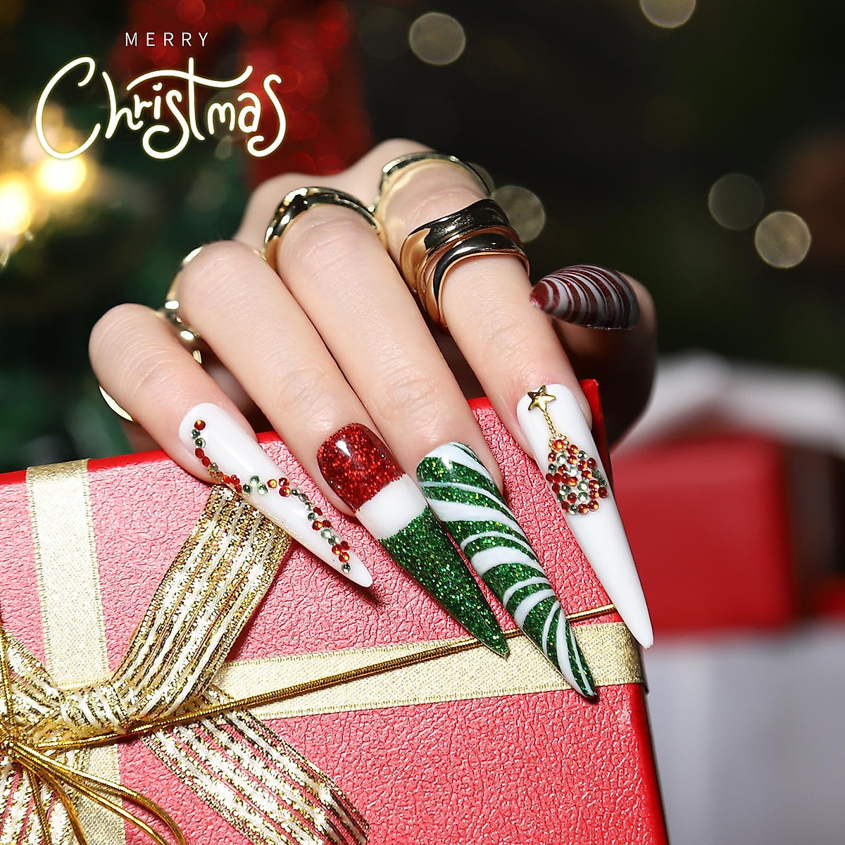 FANDAMEI Nail Art Brushes Set, Nail Art Kit, Nail Design Kit, Nail Art Dotting Pens, Nail Stickers, Butterfly Nail Art Sequins, Nail Foils, Nail Art Flakes Iridescent, Rhinestones For Nails