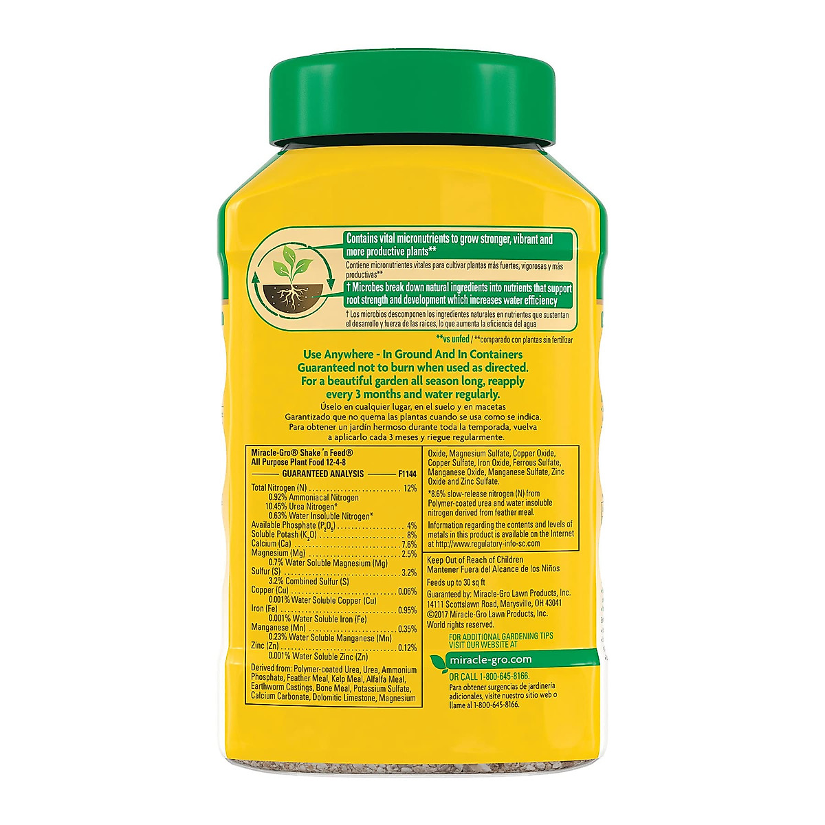 Miracle-Gro Water Soluble All Purpose and Shake 'N Feed Plant Food Bundle: Feeds Flowers, Vegetables, Trees, and Houseplants