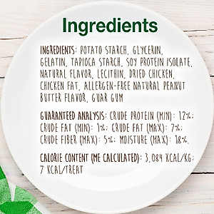 Nylabone Healthy Edibles Chewy Bites Dog Training Treats Chicken, 12 Ounce (1 Count)