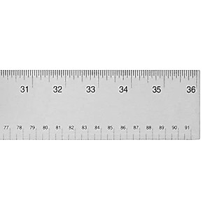 Westcott 10414 Stainless Steel Metal Ruler with Non-Slip Cork Base, 6 In