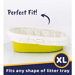 Pettiny 20 XL Cat Litter Box Liners with Drawstrings Scratch Resistant Cat Litter Bags for Extra Large Litter Trays