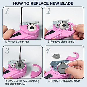 VLOXO Cordless Electric Scissors, Rechargeable Fabric Scissors with Safety Lock, 4.0V Rotary Cutter Multi-Cutting Tools, Cardboard Powerful Fabric Cutter for Carpet Leather Felt with Storage Box