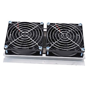 Thermoelectric Semiconductor Radiator Cooler Refrigeration Cooling Fan Heat Sink System Kit,2 Cooling Fans, 2 Large Fans and 2 Cold Junction modules