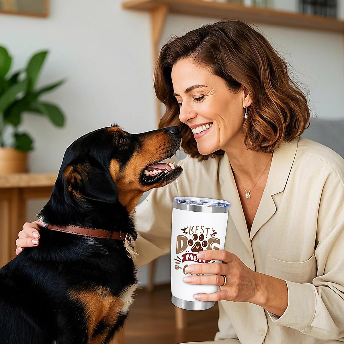 Dog Mom Gifts,Dog Lovers Gift for Women,Mothers Day,Christmas Gifts for Dog Mom with 20oz Wine Tumbler,Unique Birthday Gift for Dog Lovers