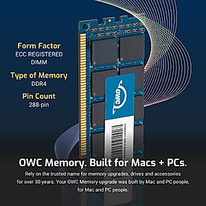 OWC 128GB (4 x 32GB) DDR4 ECC Registered CL21 PC4-23400 2933MHz SDRAM Memory Ram Upgrade Module Compatible with 2019 Mac Pro 7,1 Models (OWC2933R3M128)