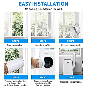 ROVSUN 8,000 BTU Portable Air Conditioners with Remote & APP Control, 3-in-1 Room Air Conditioner, Rolling AC Unit with Digital Display, 24H Timer & Installation Kits for Home Office Dorms