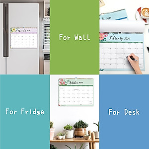 Calendar 2023-2024 - Wall Calendar 2023-2024, January 2023 to June 2024, 14.8 x 11.4 Inches, 18 Months Calendar with Ample Blank Blocks and Julian Dates, Perfect 2023-2024 Calendar for Easy Planning