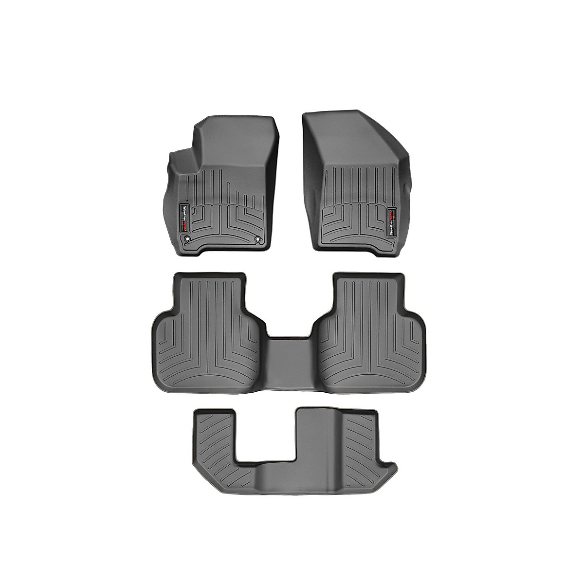 WeatherTech Custom Fit FloorLiners for Dodge Journey - Full Set (443771-442242-3), Black