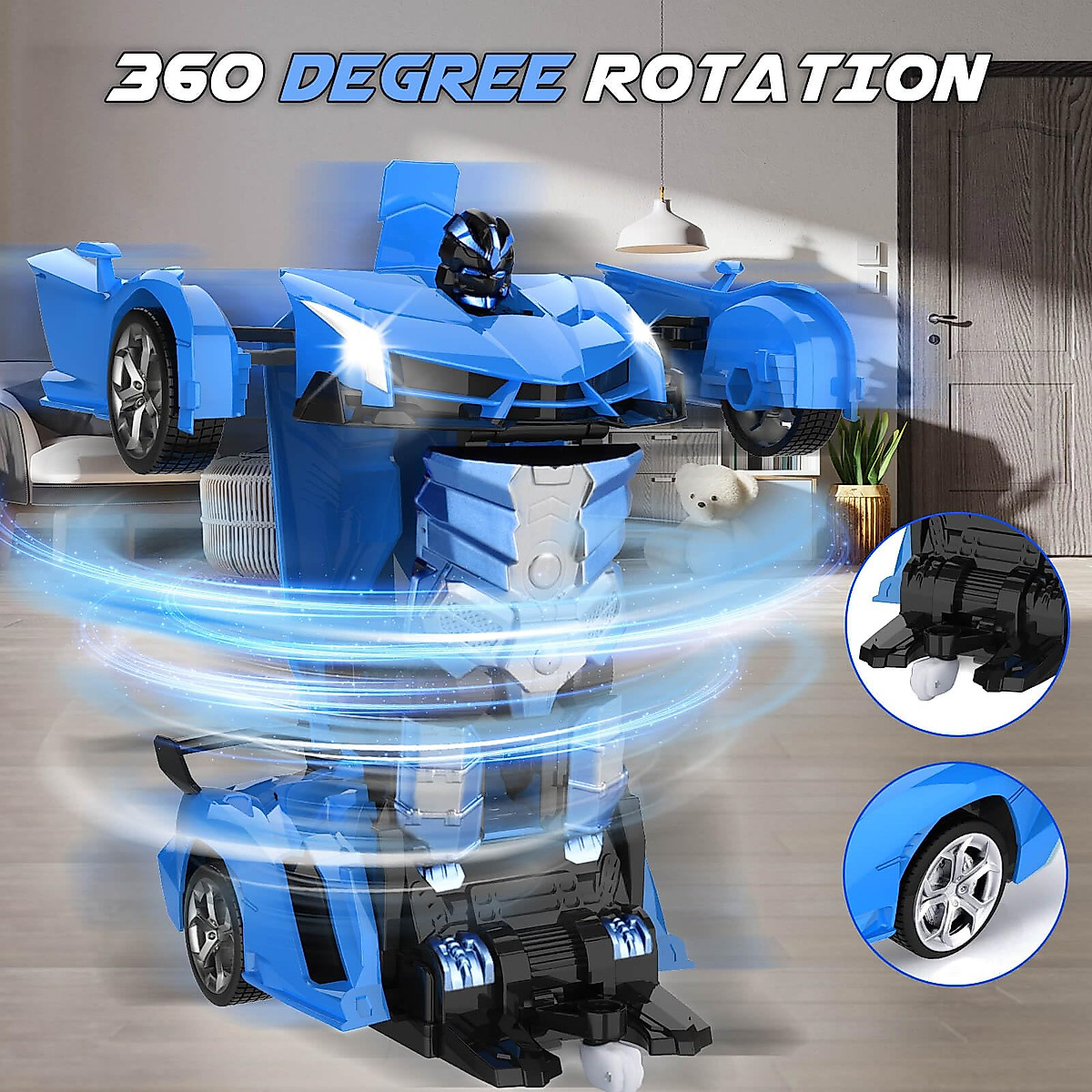 Britik Transform Remote Control Car Toy for Kids 4 5 6 7 8, Remote Control Car for Boys 4-7, Transform Cars for Boys 4-6, Toy Car 5 Year Old Boy, Toys for 3 4 5 6 7 8 9 10 11 12 Years Old Boy