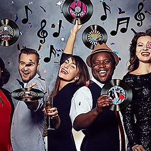 40 Pieces Music Notes Cutouts Music Party Decorations Musical Notes Silhouette for Music Concert 50's Theme Party Birthday Party Baby Shower School Bulletin Board Craft Home Wall Decor