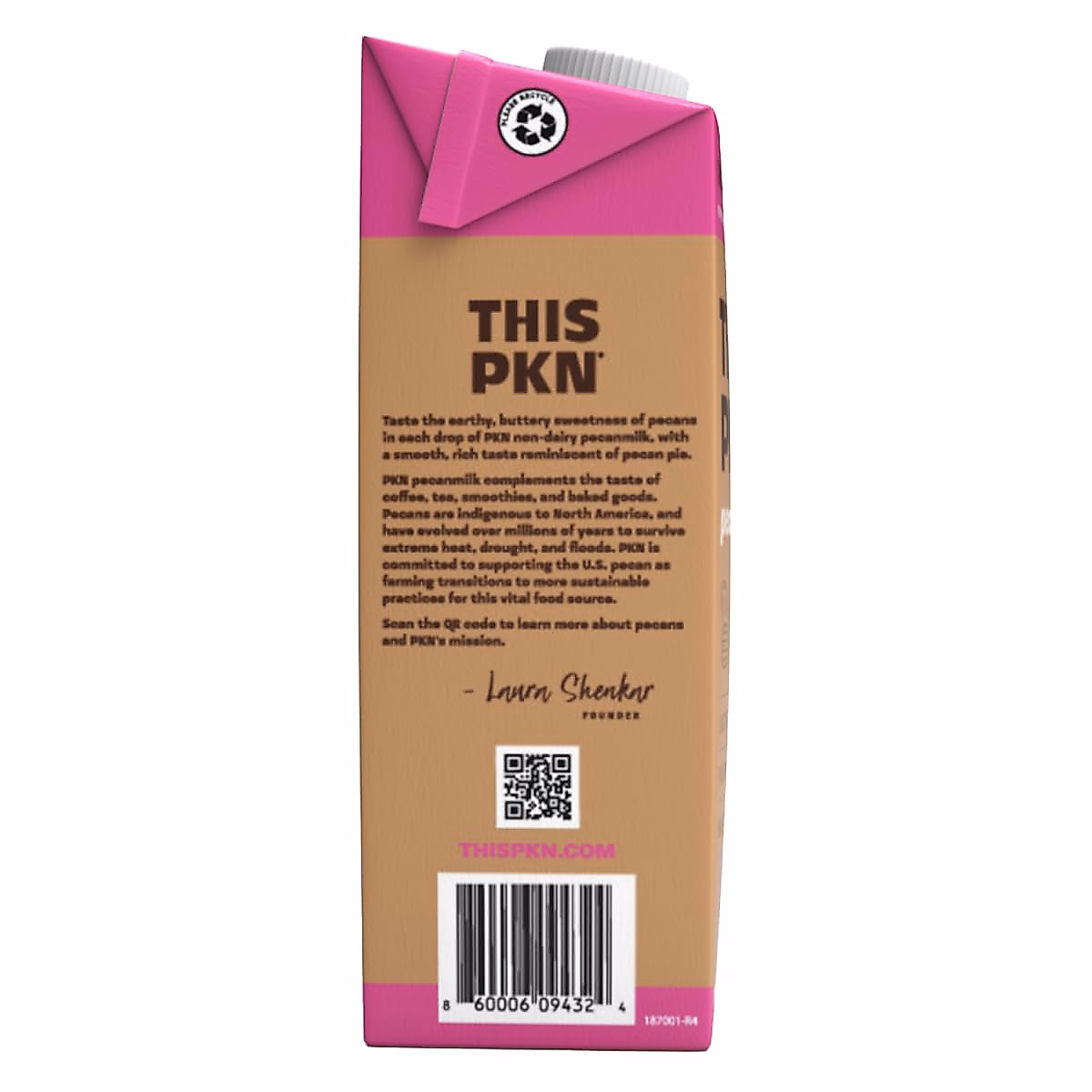 THIS PKN Pecan Nut Milk Chocolate Non Dairy Milk Alternative, Made from Real Texas Pecans, Plant Based Chocolate Milk, Made Without Added Sugars and No GMOs or Lactose (32oz, Pack of 6)
