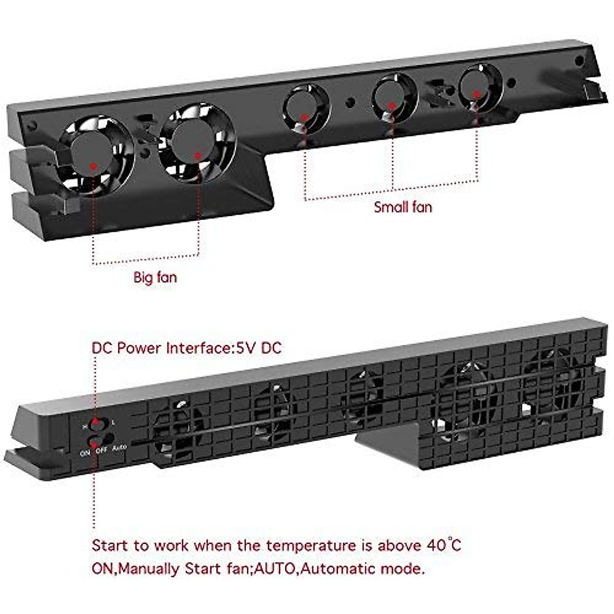 Dobe PS4 Pro Cooling Fan for comfortable with Sony Playstation 4 Pro Gaming Console