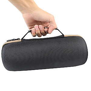 co2CREA Portable Electronic Device Cover for JBL Charge 4/5 Waterproof Bluetooth Speaker (Black Case + Sand Zipper)