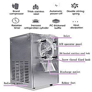 Kolice Commercial Mini Desktop Hard ice Cream Machine, Small countertop Hard ice Cream Maker, Gelato ice Cream Machine