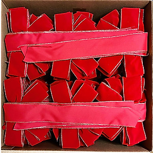 36-Pack Christmas Bows | 6.99 Bulk Pack | 10x26" Premium Handmade | Indoor Outdoor Christmas Decor | The Handmade Bow