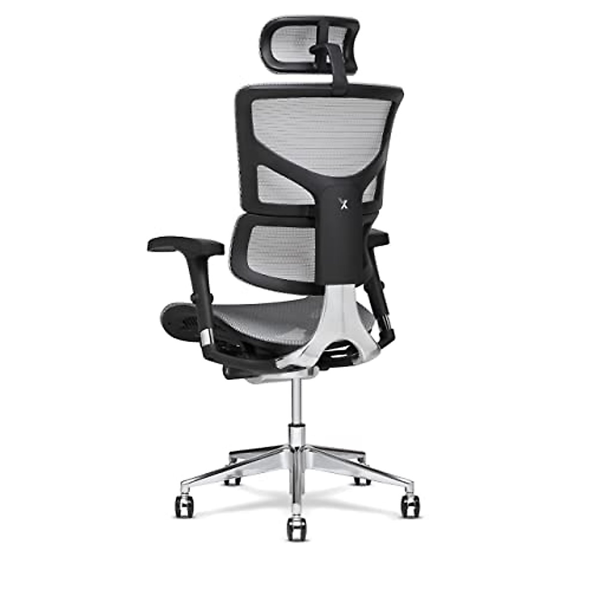 X-Chair X2 Management Task Chair, White K-Sport Mesh Fabric with Headrest - Ergonomic Office Seat/Dynamic Variable Lumbar Support/Floating Recline/Highly Adjustable/Perfect for Long Work Days