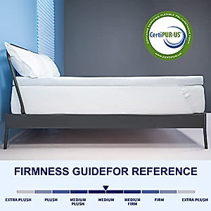 subrtex 3 Inch Gel-Infused Memory Foam Bed Mattress Topper High Density Cooling Pad Removable Fitted Bamboo Cover Ventilated Design-10 Years Warranty (Queen)
