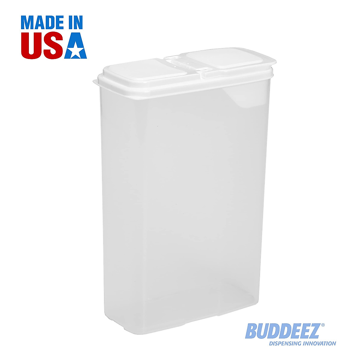 Buddeez Storage Container Cereal Dispenser, White