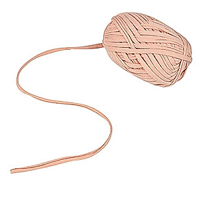 3 Skein M-S Thick Knitting Yarn, Elastic Fabric Cloth T Shirt Yarn, Spaghetti Yarn for Hand DIY Bag Blanket Cushion Crocheting Projects, 3.3 Oz × 3, 30 Yard × 3(Jade Pink)