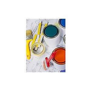 BLYSK Empty Metal Quart Paint Cans with Lids Paint Storage Containers Unlined Multipurpose Storage for Art and Crafts DIY Projects Painting Garage Organization Parties, Free Can Open, Marker & Labels (6, White)