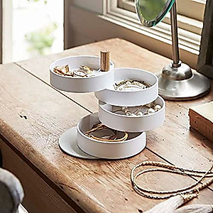 Yamazaki Home Stacked Jewelry Box Plastic + WoodSmallWhite