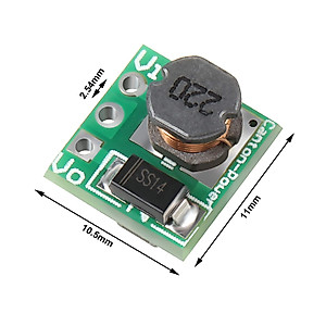 Weewooday DC-DC Step up Power Module Output Voltage 5V Boost Converter 1.5v 1.8v 2.5v 3v 3.3v 3.7v 4.2v to 5v Regulator Voltage Boost Converter Board(10 Pieces)