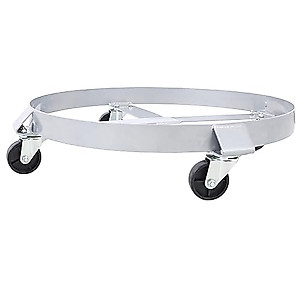 4Pcs Drum Dolly for 55 Gallon Drums,Barrel Dolly with 4 Swivel Caster Wheels,Heavy Duty Steel Frame Drum Cart with Brake for Workshops, Factories, Warehouses