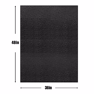 ITSOFT Under The Sink Mat, Kitchen Tray Drip, Cabinet Liner, Waterproof Layer, Reusable, Washable 36 x 48 Inches Black