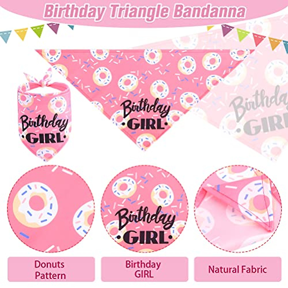 EXPAWLORER Dog Birthday Bandana Set - Cute Hat and Squeaky Monkey Toy for Birthday Party Supplies Gift - Great for Small Medium Large Dogs