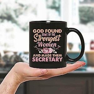 Inspirational Gift Unique Secretary Gifts For Strong Women - For Gods Chosen - 11oz 15oz Black Coffee Mug