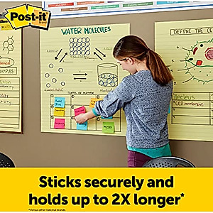 Post-it Super Sticky Easel Pad, 25 in x 30 in Sheets, Yellow Paper with Lines, 30 Sheets/Pad, 4 Pads/Pack, Great for Virtual Teachers and Students (561 VAD 4PK)