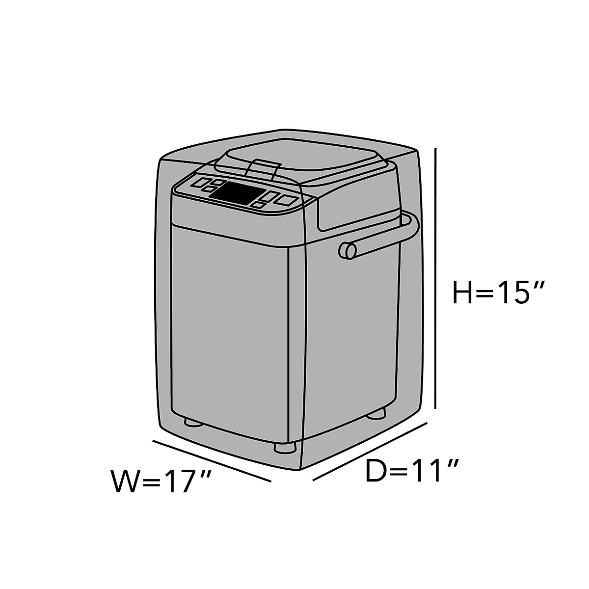 Covermates Keepsakes – Bread Maker Cover – Dust Protection - Stain Resistant - Washable – Appliance Cover, Red