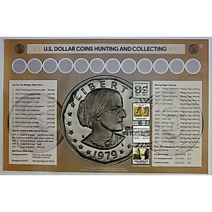 U.S. Dollar Coins Hunting and Collecting 11" x 17" Laminated Coin Sorting Mat