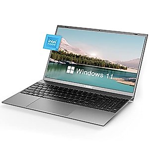 Coolby 2023 Windows 11 Laptop, 15.6 inch 1920x1080 IPS Display, 12GB DDR4 RAM / 256GB SSD Laptop Computers, Intel J4125 Quad-Core Processor Notebook PC, Support 2.4G/5G Hz WiFi, BT, Full Size Keyboard