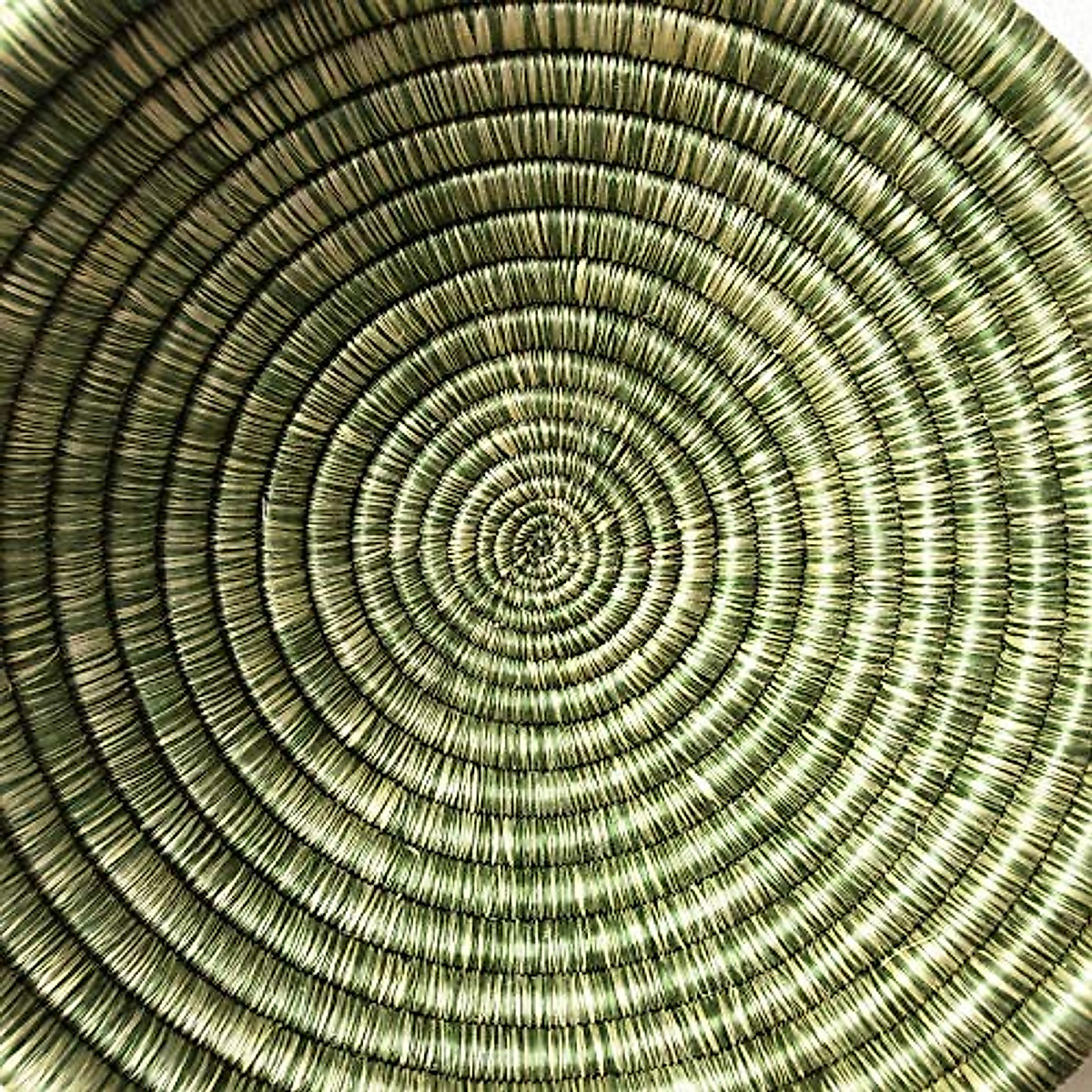 Small African Basket: Musebeya/Rwanda Basket/Woven Bowl/Sisal & Sweetgrass Basket/Green, Citron