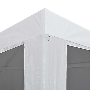 Party Tent with 4 Mesh Sidewalls,Outdoor Gazebo, Hardtop Gazebo,Backyard Gazebo,Patio Gazebo,Grill Gazebo,UV and Water Resistant,for Barbeque, Patio, Deck,Garden Party,Lawns,9.8' x 9.8'