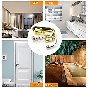 Xiufortion 20Pcs Zinc Alloy Wall Hooks Clothes hooks set with 40 Screws for Towel, Key, Robe, Scarf, Bag, Cap, Coffee Cup, Mugs (gold)