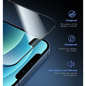 MAGIC JOHN 2 Pack for iPhone 12/iPhone 12 Pro 6.1 inch Tempered Glass Screen Protector, Auto Dust-Elimination Installation, Bubble Free, HD Clear, Easy Installation